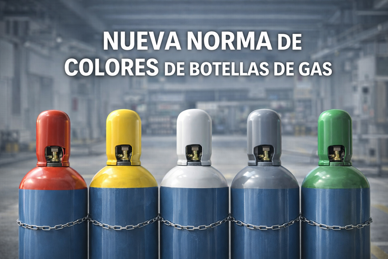 Nueva norma de colores de botellas de gas