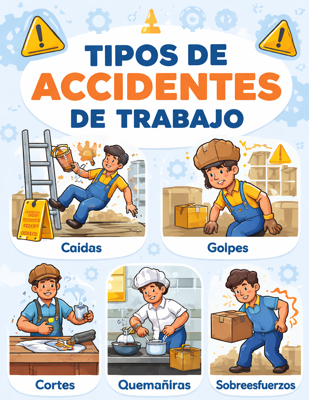 Tipos de accidentes de trabajo